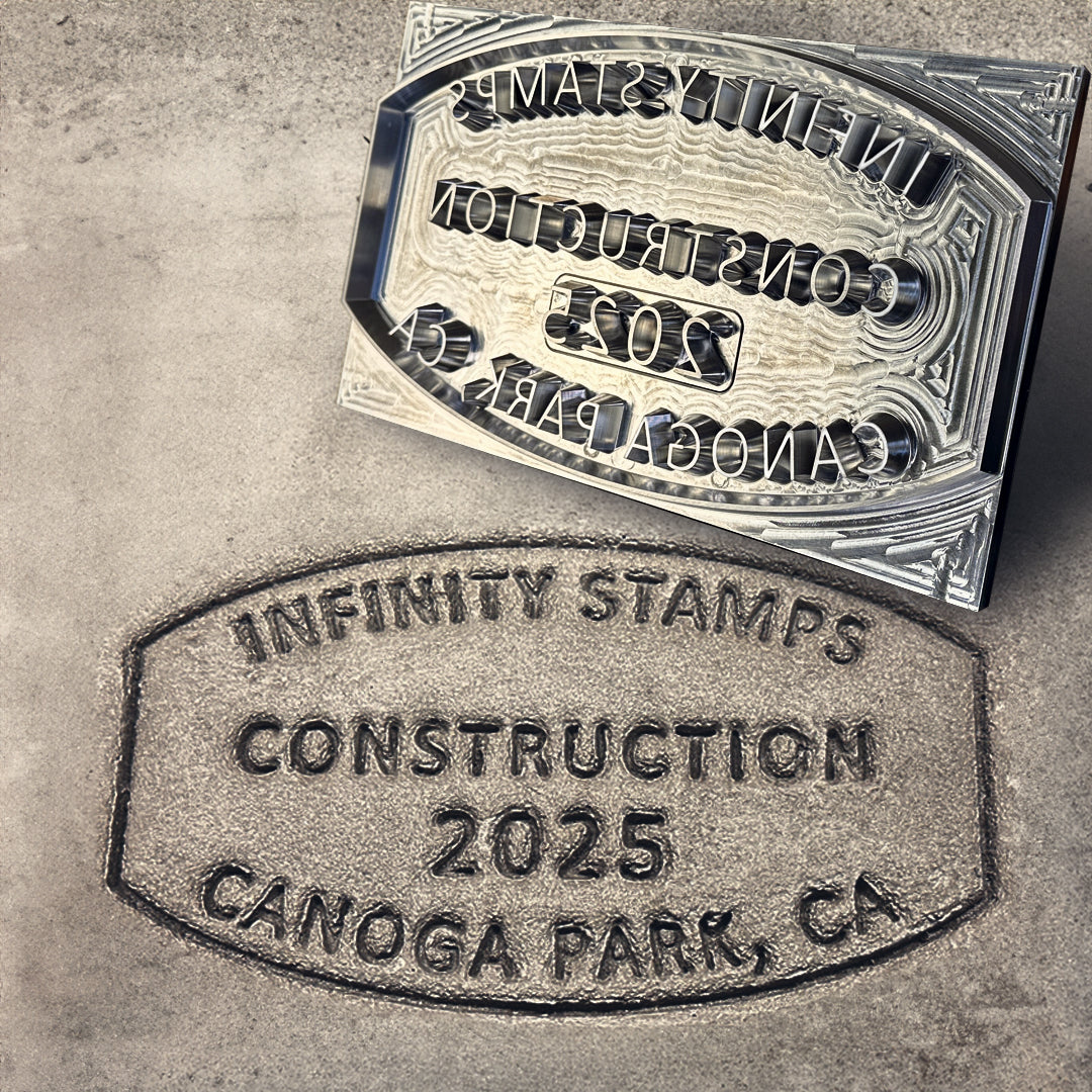 Personalized Aluminum Concrete Stamp – Infinity Stamps Inc.