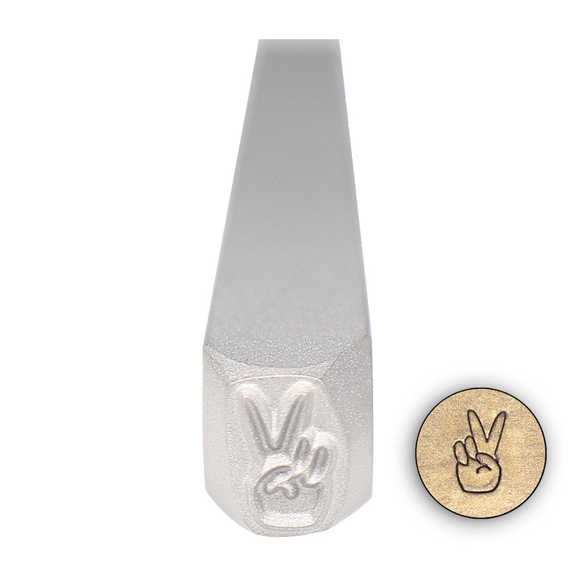 Metal Design Stamp - Peace Sign Emoji - Infinity Stamps, Inc ...